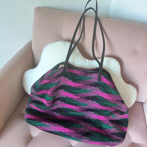 M by Missoni | Bags | Missoni Knit Shoulder Bag With Leather Trim | Poshmark